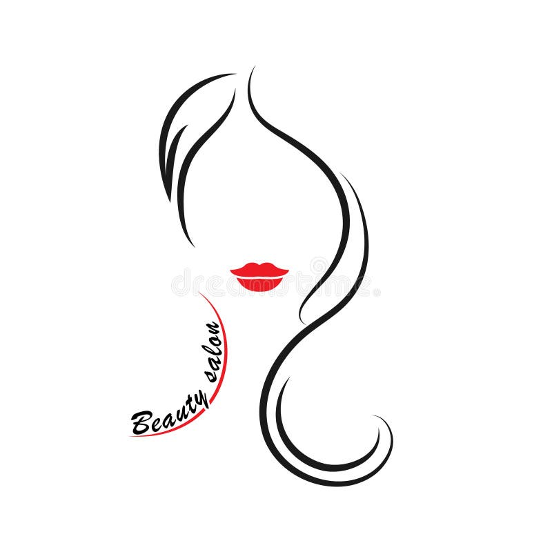 Faceless Vector Drawn Face of a Girl Isolated on a White Background ...