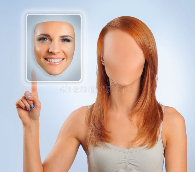 Faceless woman stock image. Image of faces, female, disguise - 27691897