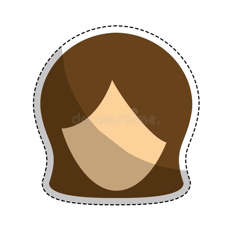 Faceless Woman Head Icon Image Stock Vector - Illustration of standing ...