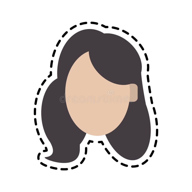 Faceless woman icon image stock illustration. Illustration of social ...