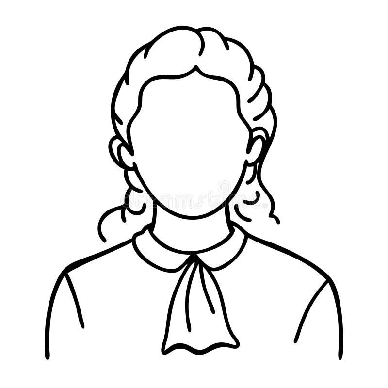 Faceless Woman Outline Vector Illustration for Avatars and Design ...