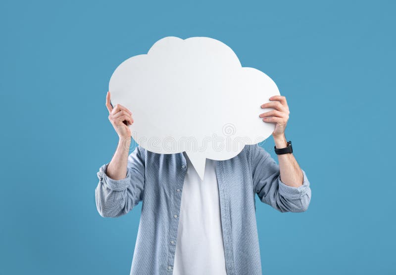 Faceless Man in Blue Suit with Rock and Roll Sign. Stock Image - Image ...