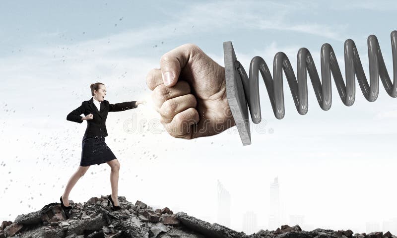 He faces difficulties stock photo. Image of jumping, fist - 72774786