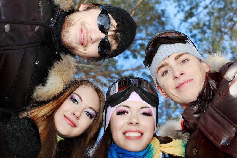 Faces of friends stock image. Image of people, clothes - 13931069