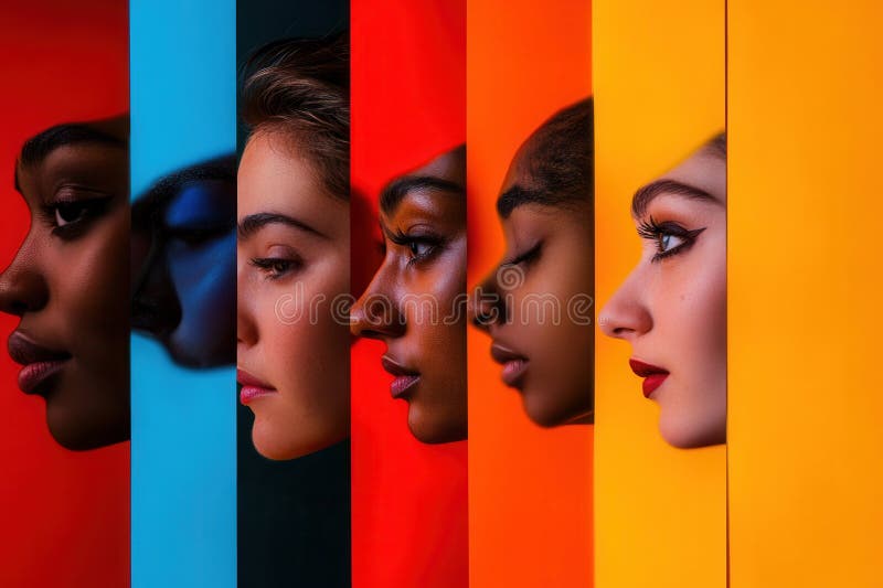 Faces of Individuals Representing Various Backgrounds are Separated by ...