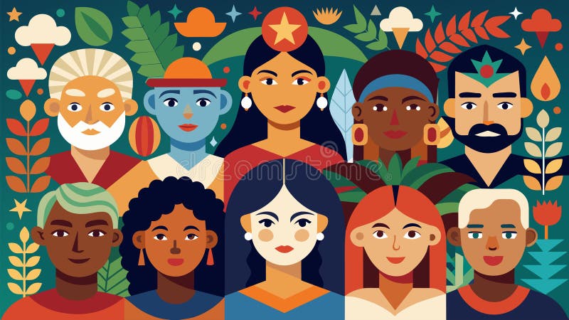 With Faces Representing Different Races Cultures and Religions the ...