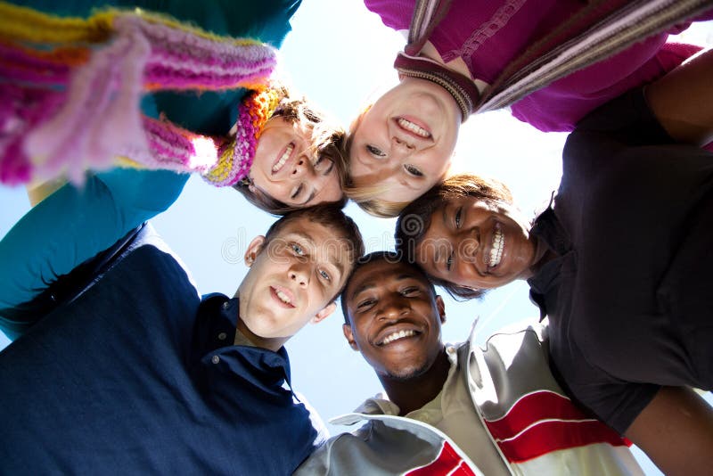 Multi-racial College Students Sitting a a Computer Stock Photo - Image ...