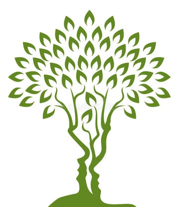 Faces Tree Optical Illusion Concept Stock Vector - Illustration of ...