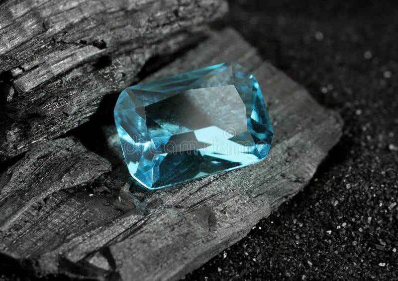 Faceted Blue Jewelry Gemstone Aquamarine on Black Coal Background Stock ... Faceted Blue Jewelry Gemstone Aquamarine on Black Coal Background Stock ...