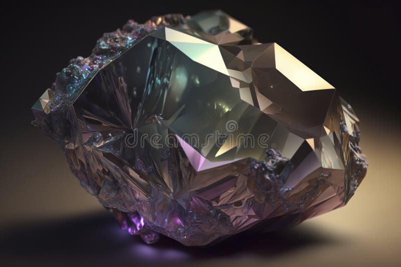 A Faceted Crystal Geode, Illustration Stock Illustration - Illustration ...