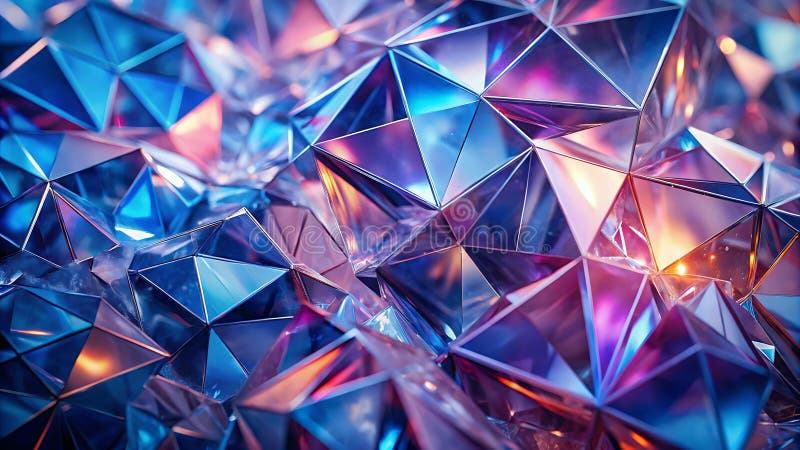 Faceted Crystalline Texture with Sharp Angles and Shimmering Effects ...