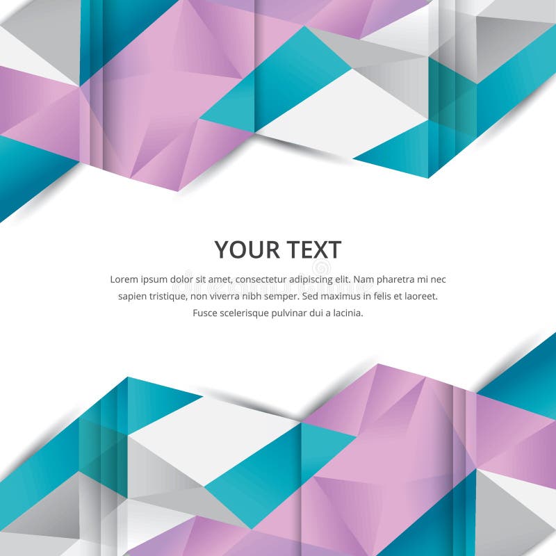 Faceted Design with Copy Space. Vector Illustration Decorative Design ...