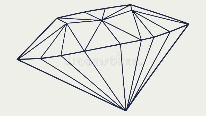 Faceted Geometric Diamond. Luxury, Purity and Timeless Value, Vector ...