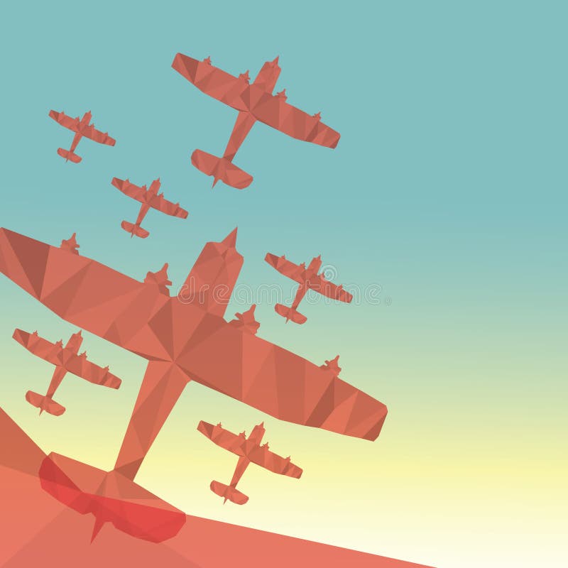 Faceted Glider Plane. Vector Illustration Decorative Design Stock ...