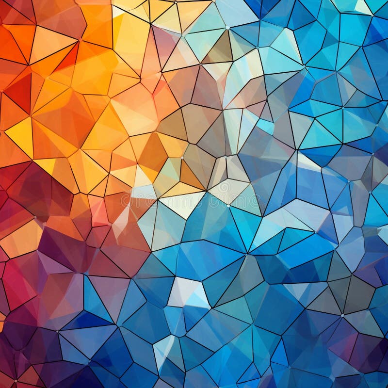 The Faceted Matrix: a Matrix of Interconnected Faceted Shapes Stock ...