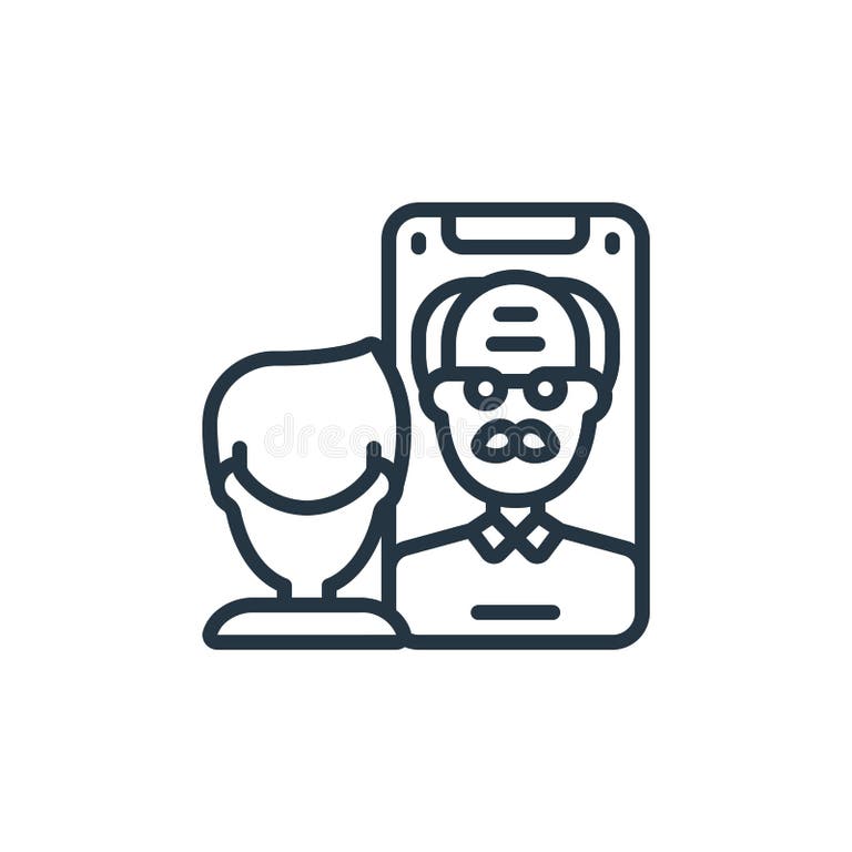 Outline Facetime Stock Illustrations – 79 Outline Facetime Stock ...