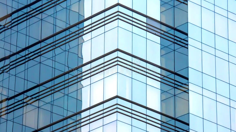 Fachada Acristalada De Un Gran Edificio Moderno Imagen de archivo ...