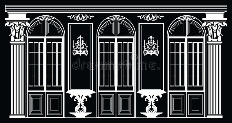 Fachada Arquitectónica De Una Casa Ejemplo Realista Del Vector Aislado ...