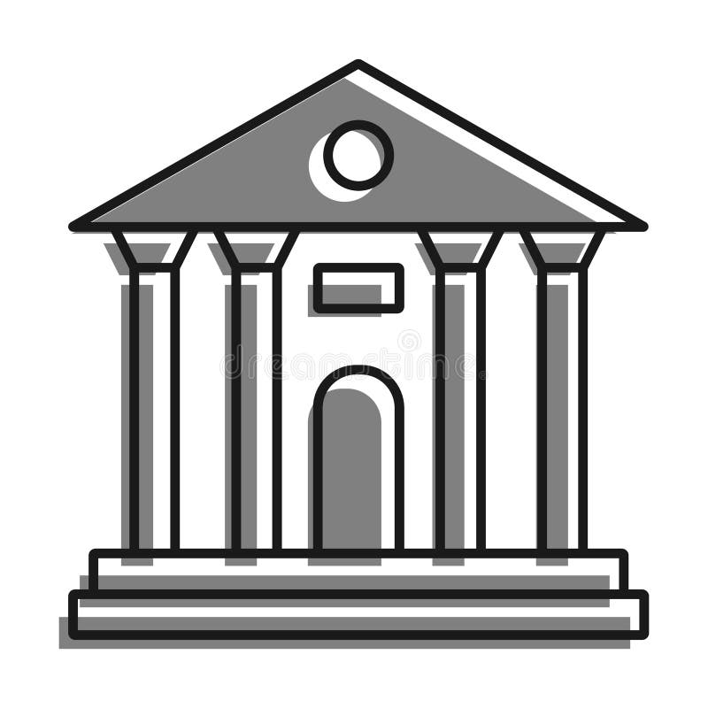 Edificio Escolar Clipart En Blanco Y Negro Dibujo De Página Para