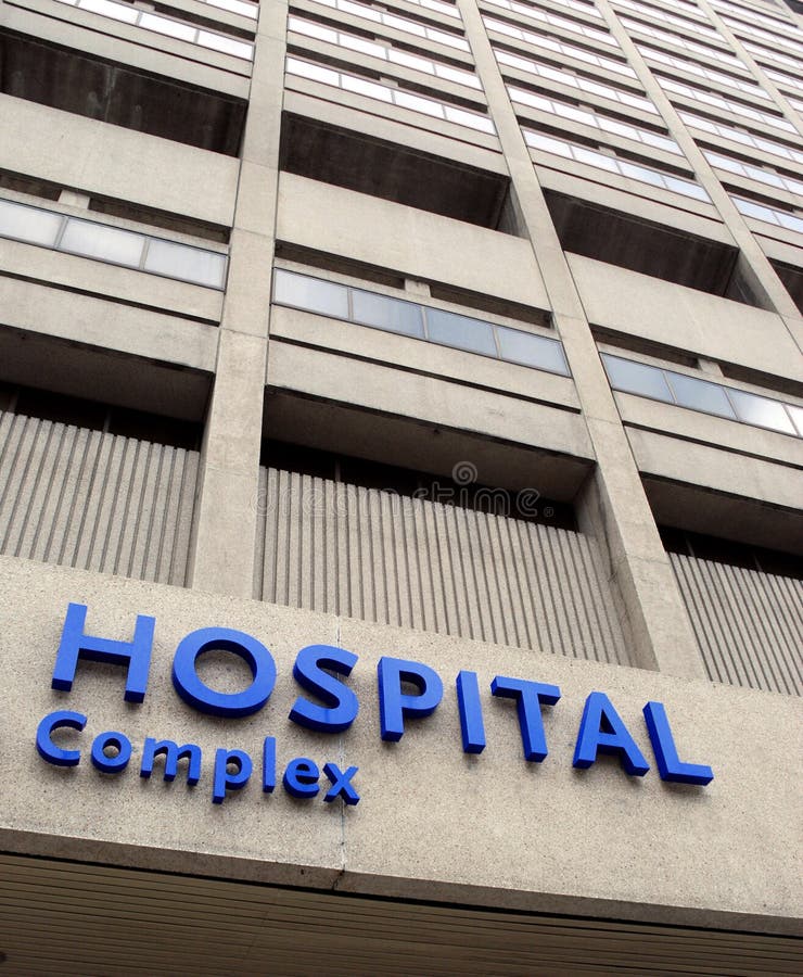 Fachada Del Hospital Con La Muestra Foto de archivo - Imagen de entrada ...