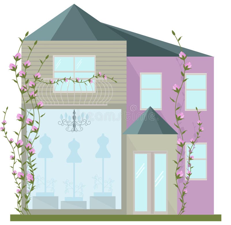 Detailes De La Casa De Los Ejemplos Del Vector Del Edificio De La ...