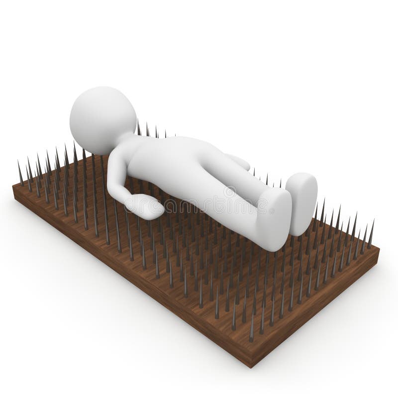 Fachiro sui chiodi illustrazione di stock. Illustrazione di moquette ...