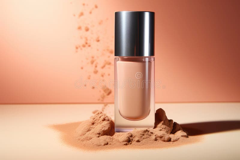 Facial Beauty Composition with Concealer in Bottle Stock Illustration ...