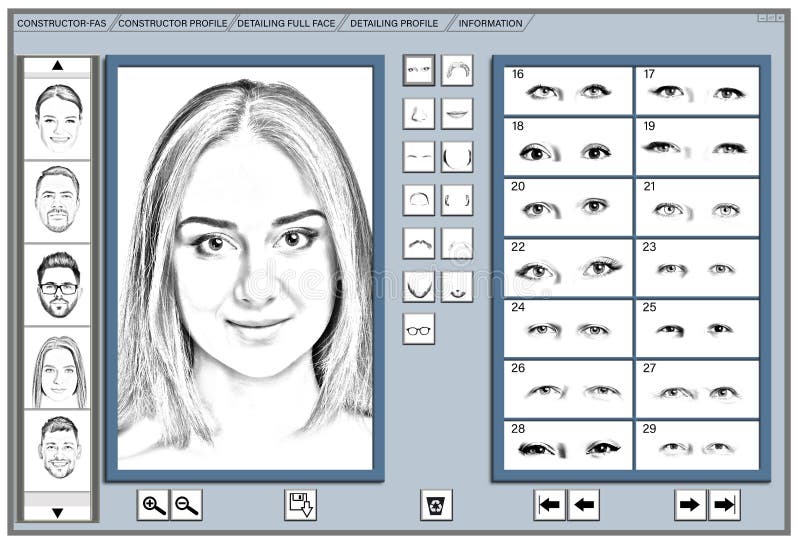 Facial Composite Software for Reconstructing Suspected Person`s Face ...