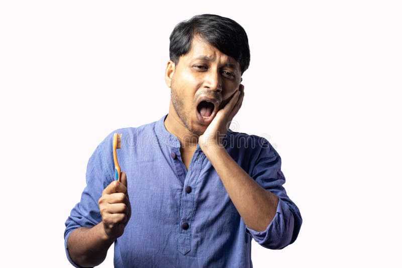 Facial Expression of an Indian Male Stock Photo - Image of blue, issue ...