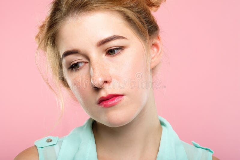 Low Mood Bored Disinterested Woman Looking Up Stock Photo - Image of ... Low Mood Bored Disinterested Woman Looking Up Stock Photo - Image of ...