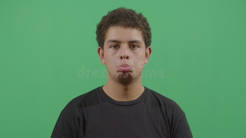 Facial Expression of a Young Boy Pouting Stock Video - Video of ...