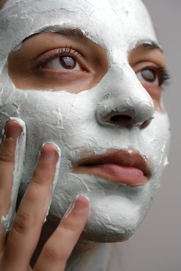 Facial mask stock image. Image of caucasian, hand, body - 17871409