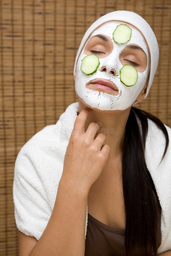Spa Facial Mask Relaxation stock photo. Image of organic - 3219378