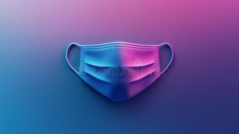 Facial Mask with Gradient Lighting, Healthcare Concept Stock Image ...