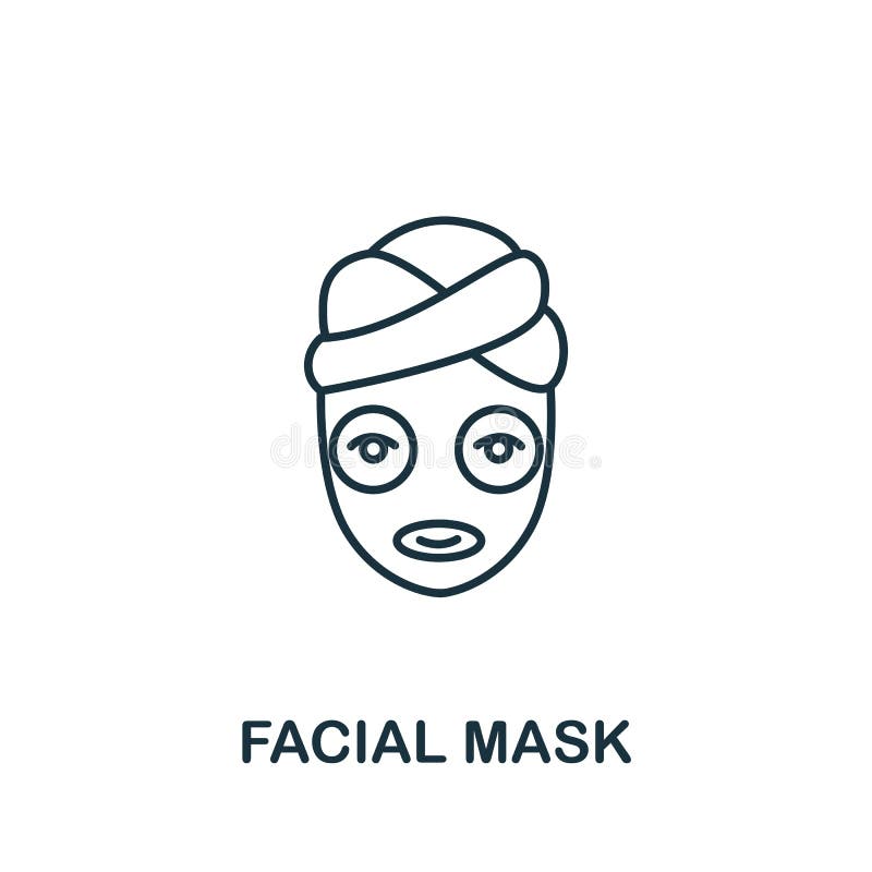 Facial Mask Icon from Spa Therapy Collection. Simple Line Element ...