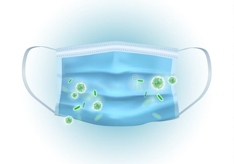 Facial Mask Protection from Virus Disease Vector Illustration Stock ...