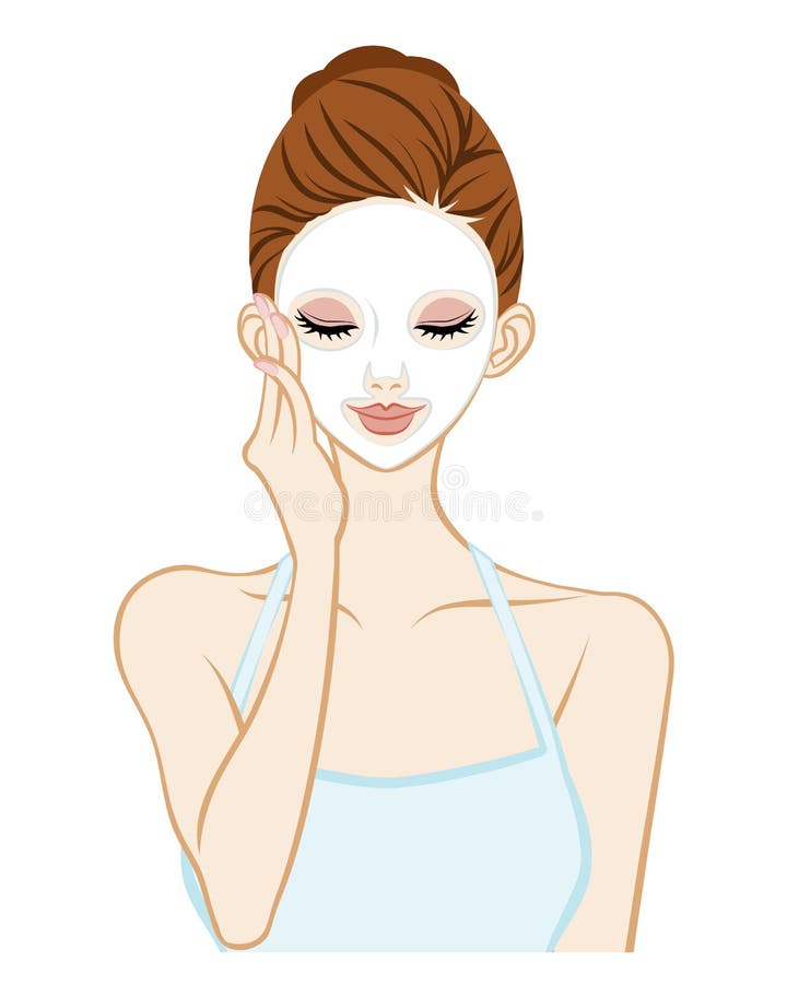 Facial Mask - Skin Care stock vector. Illustration of facial - 90214196