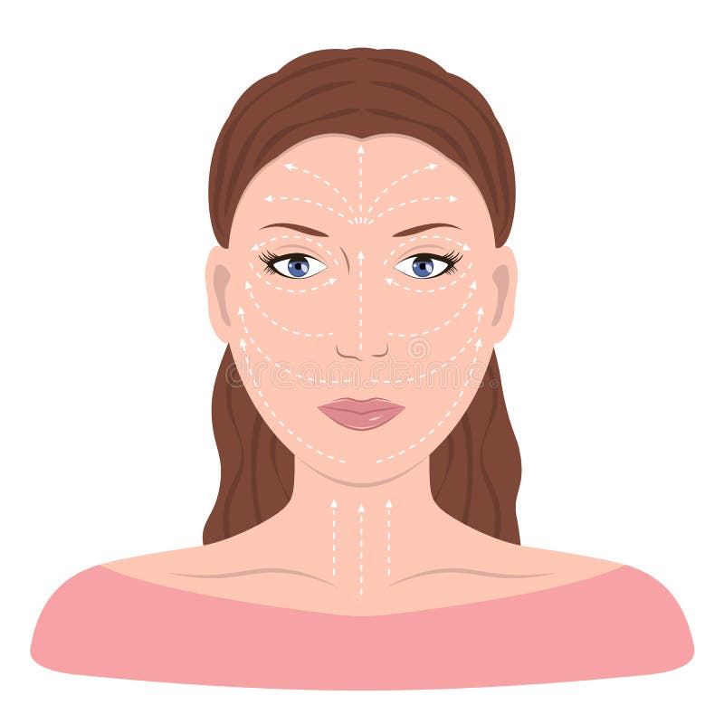 Beauty Women Apply Cream Face Stock Illustrations 163 Beauty Women