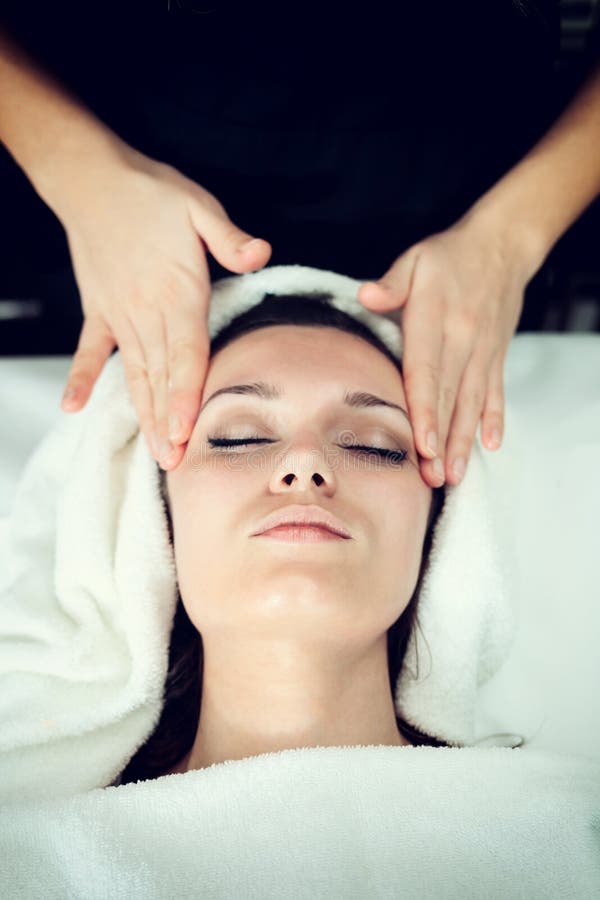 Facial massage at spa stock photo. Image of health, hand - 138545240