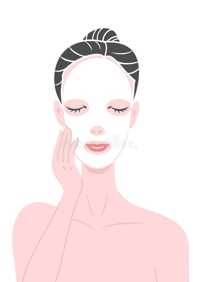 Facial pack stock vector. Illustration of smile, woman - 40538981