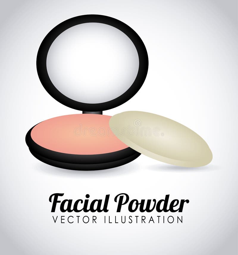 Facial powder stock illustration. Illustration of application - 48205941