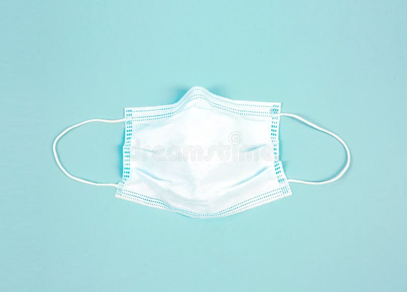 Facial Protection Mask on Blue Background,coronavirus Protection Stock ...
