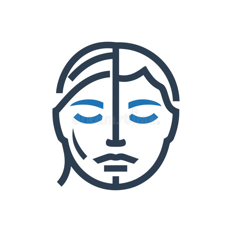 Facial Recognition Analysis Icon Stock Vector - Illustration of profile ...