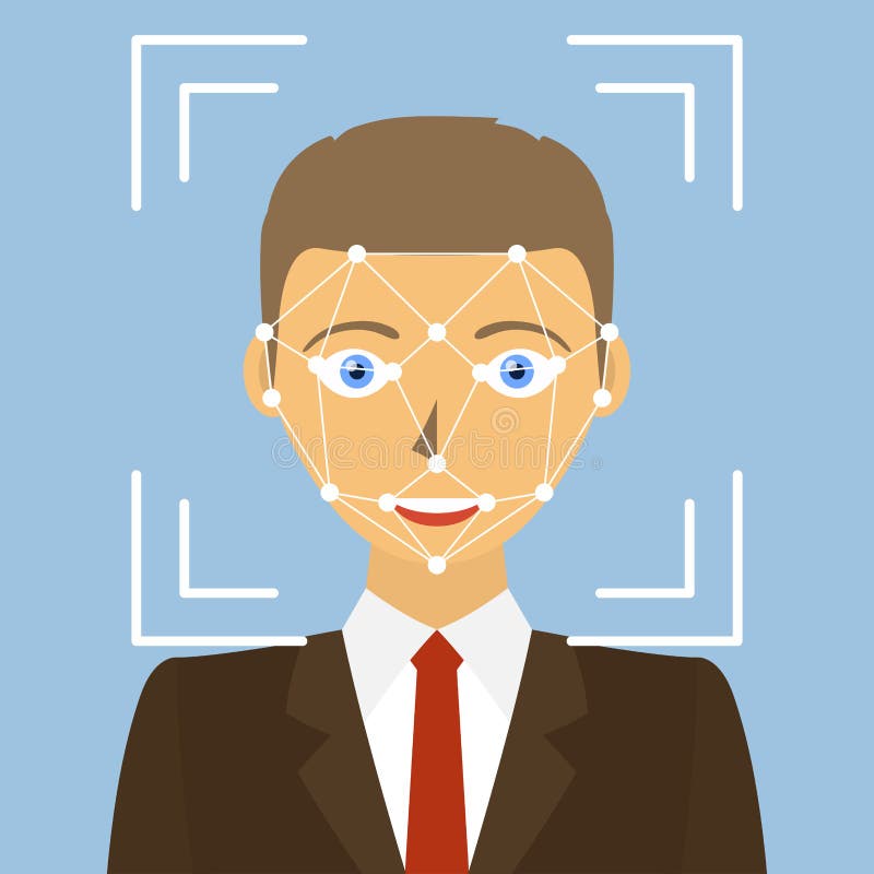 Facial Recognition. Biometric Identification. Stock Vector ...