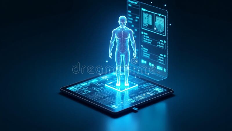 Facial Recognition Biometric Scan Interface Stock Illustration ...