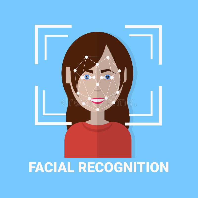 Facial Recognition Biometrics Scanning of Female Face Icon Stock Vector ... Facial Recognition Biometrics Scanning of Female Face Icon Stock Vector ...