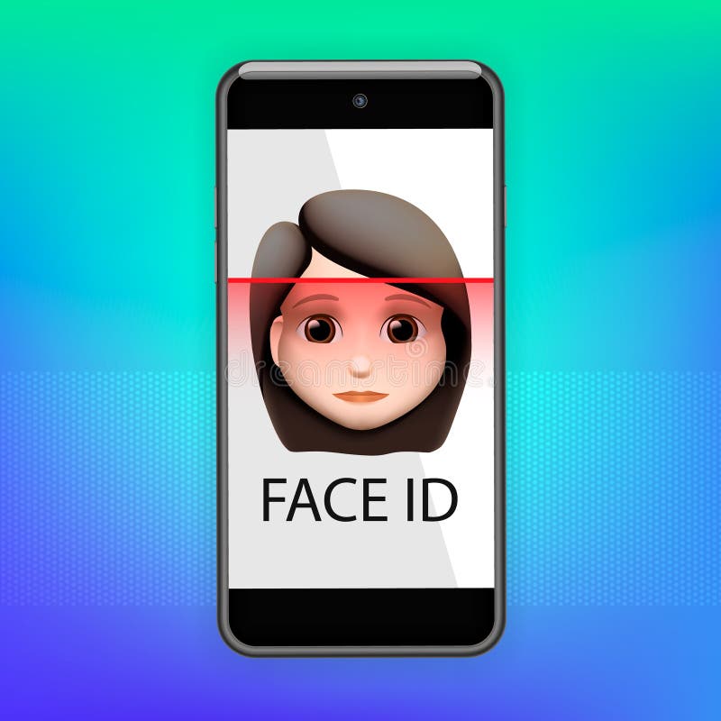 Facial Recognition Concept. Face ID, Face Recognition System. Hand ...