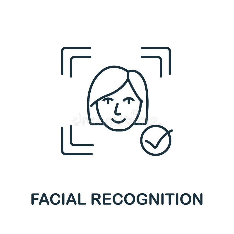 Facial Recognition Icon from Augmented Reality Collection. Simple Line ...