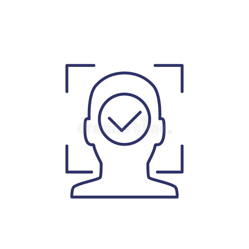 Facial Recognition Icon Stock Illustrations – 8,425 Facial Recognition ...