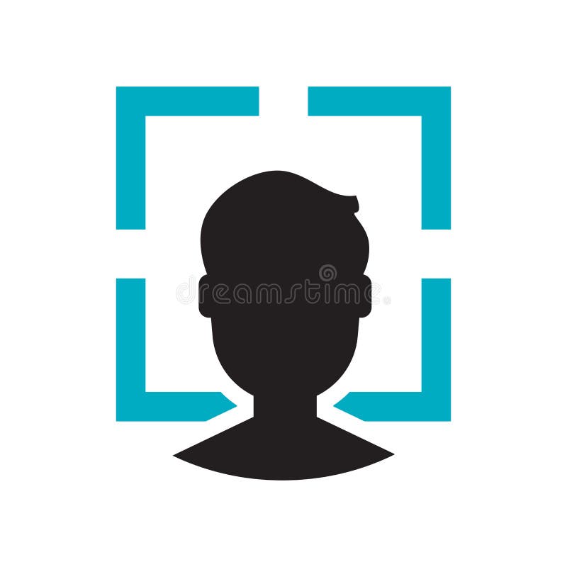 Facial Recognition Icon Vector Sign and Symbol Isolated on White ...